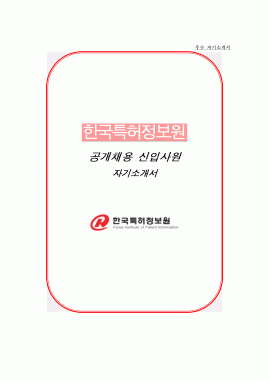 한국특허정보원 자소서 면접-1페이지