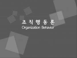 조직행동론Organization Behavior-1페이지