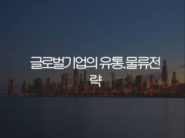 글로벌기업의 유통.물류전략-1페이지