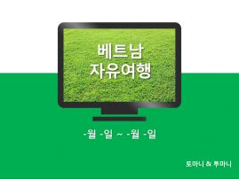 베트남 자유여행 (하노이 IN 하이퐁OUT 코스일정) PPT-1페이지