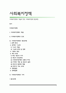 사회복지정책의 개념과 영역, 사회복지정책 형성과정-1페이지