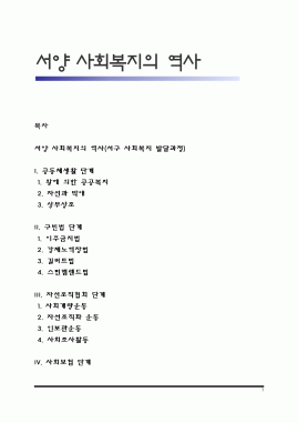 서양 사회복지의 역사(서구 사회복지 발달과정)-1페이지