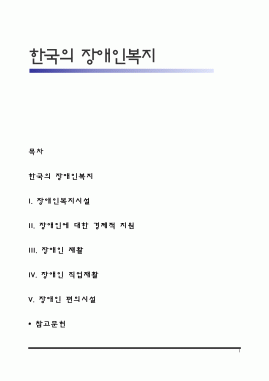 한국의 장애인복지-1페이지