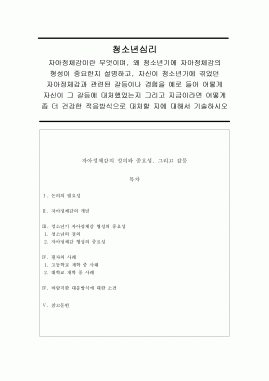 청소년심리)자아정체감이란 무엇이며, 왜 청소년기에 자아정체감의 형성이 중요한지 설명하고, 자신이 청소년기에 겪었던 자아정체감과 관련된 갈등이나 경험을 예로 들어 어떻게 자신이 그 갈등에 대처했었는지 그-1페이지