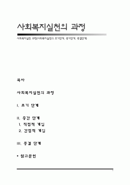 사회복지실천 과정(사회복지실천의 초기단계, 중기단계, 종결단계)-1페이지