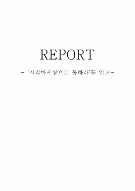 [독후감] ‘시각마케팅으로 통하라’를 읽고-1페이지