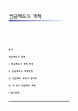 연금제도의 개혁-1페이지