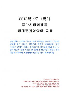 2018년 1학기 생애주기영양학 중간시험과제물 공통(노인기 올바른 영양관리 방법)-1페이지