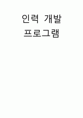 [간호학] 인력 개발 프로그램-1페이지