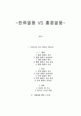 한류열풍 VS 홍콩열풍 [정의 발생배경 특징 파급효과 쇠퇴 문제점]-1페이지