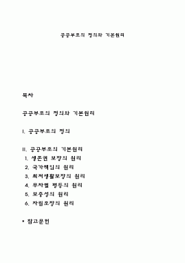 공공부조의 정의와 기본원리-1페이지