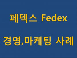 페덱스 기업전략 PPT- 페덱스 Fedex 서비스분석과 마케팅경영전략 사례연구및 페덱스 미래 마케팅방향 제시-1페이지
