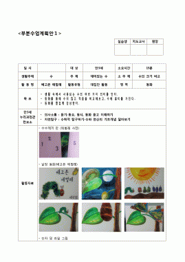 동화를 활용하여 유아 수학교육을 진행하는 계획안-1페이지