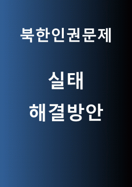 북한인권 문제 실태분석과 국가별 입장분석및 북한인권 대응해결방안과 향후방향제언- 북한인권 연구레포트-1페이지