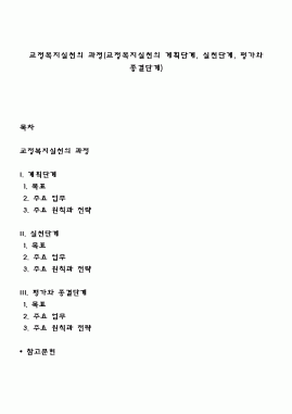 교정복지실천의 과정(교정복지실천의 계획단계 실천단계 평가와 종결단계)-1페이지