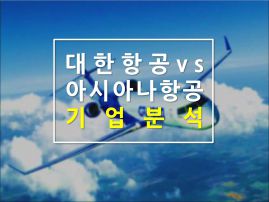 대한항공 vs 아시아나항공 기업분석-1페이지