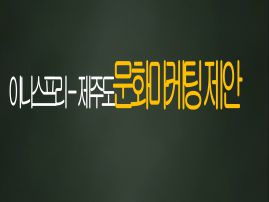 이니스프리 - 제주도문화마케팅 제안-1페이지