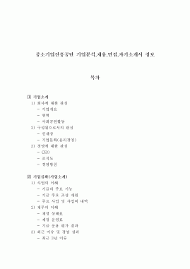 중소기업진흥공단 기업분석채용면접자기소개서 정보-1페이지