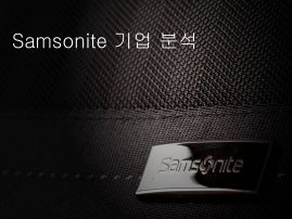 Samsonite 기업 분석-1페이지