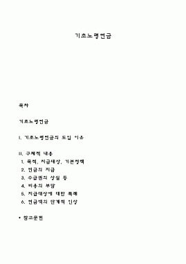 기초노령연금의 도입 이유-1페이지