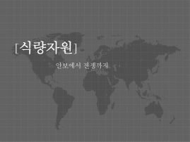 식량자원의 안보식량안보의 위협식량자원 갈등중국 식량자원맥시고 식량자원-1페이지