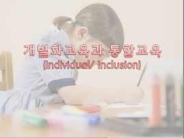 개별화교육과 통합교육 (Individual  Inclusion)-1페이지