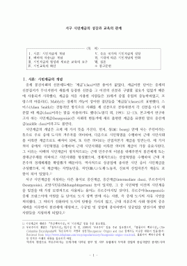 [교육사학세미나] 서구 시민계급의 성장과 교육의 관계-1페이지