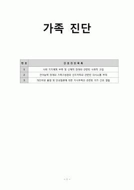 가족진단(지역사회간호)-1페이지