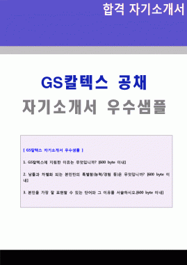 (2019년 GS칼텍스 자기소개서) 2019년 GS칼텍스 공채 자기소개서 우수예문 [BEST GS칼텍스 자소서 지원동기 GS칼텍스자기소개서 채용정보 GS칼텍스자기소개서]  -1페이지