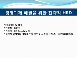 경영과제 해결을 위한 전략적 HRD-1페이지