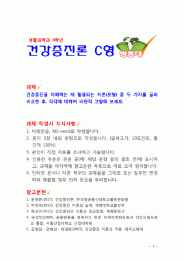 [2018 건강증진론4C] 건강증진을 이해하는 데 활용되는 이론(모형) 중 두 가지를 골라 비교한 후 각각에 대하여 비판적 고찰해 보세요-1페이지