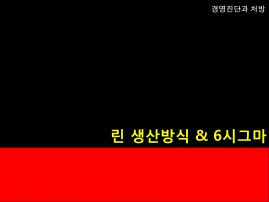 린 생산 방식의 개념린 생산 방식의 특성6시그마의 개념6시그마의 특성6시그마의 적용-1페이지