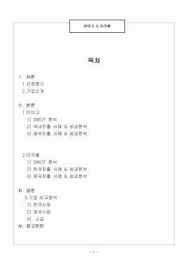 비비고 기업분석비비고글로벌전략사례비비고 마케팅성공브랜드마케팅서비스마케팅글로벌경영사례분석swotstp4p-1페이지