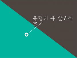 유럽의 발효유제품프랑스 로크포르 치이탈리아 고르곤졸라스위스 에멘탈 치즈네덜란드 에담 치즈치즈시장분석치츠 세계화 전략-1페이지