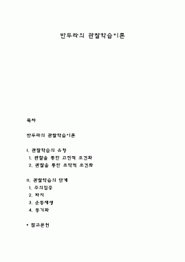 반두라의 관찰학습이론-1페이지