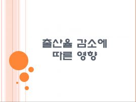 출산율감소에 따른 영향-1페이지