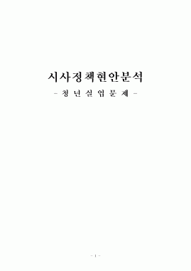 청년실업의 개념정의청년의 정의실업의 정의청년실업에 대한 해결방향경제의 고용창출청년창업의 활성화-1페이지