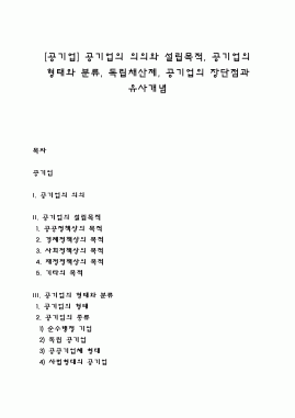 [공기업] 공기업의 의의와 설립목적 공기업의 형태와 분류 독립채산제 공기업의 장단점과 유사개념-1페이지