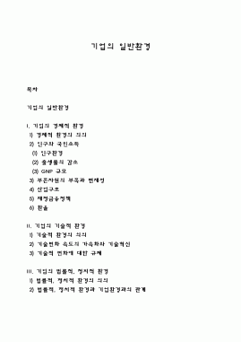 [사회과학] 기업의 일반환경-1페이지