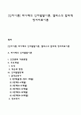 [인지이론] 피아제(Piaget)의 인지발달이론 엘리스(Ellis)의 합리적 정서치료이론-1페이지