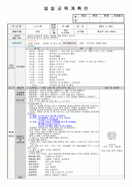 일일계획안 1월 3주 월요일 (만3세) 겨울 - 겨울 프로젝트-1페이지