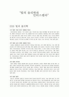 [감상문] 빛의 물리학과 인터스텔라 - EBS 빛과 물리학 & 영화 인터스텔라-1페이지