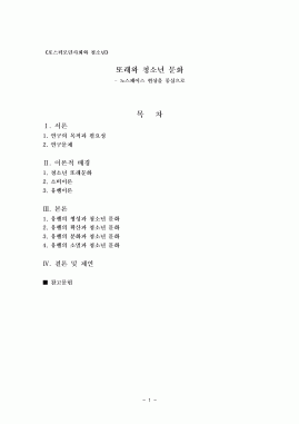 《포스터모던사회와 청소년》 또래와 청소년 문화 - 노스페이스 현상을 중심으로-1페이지