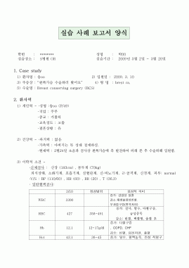 성인간호학 유방암 수술 전중후 간호-1페이지