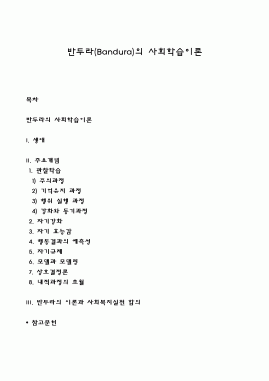 반두라의 사회학습이론-1페이지