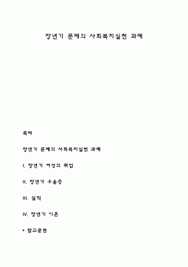 장년기 문제의 사회복지실천 과제-1페이지