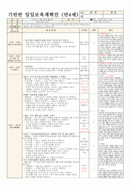 3월 4주 일일보육계획안-1페이지