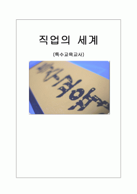 직업의 세계 - 특수교육교사-1페이지