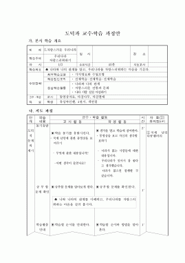 (도덕)과 교수학습 과정안 - 5 자랑스러운 우리나라-1페이지