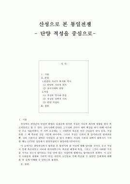 산성으로 본 통일전쟁 - 단양 적성을 중심으로-1페이지